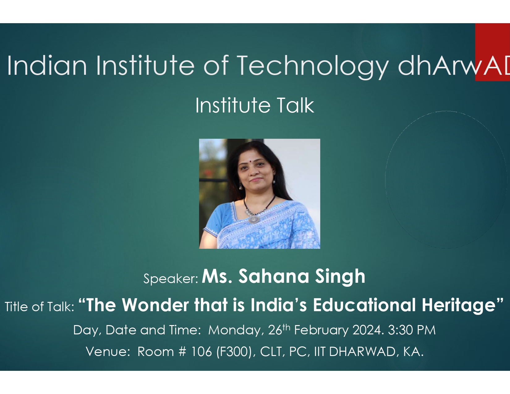 The Wonder that is India’s Educational Heritage Invited talk by Ms ...